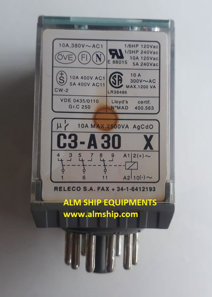 RELAY 3 POLE FOR FRAMO | ALM SHIP EQUIPMENTS